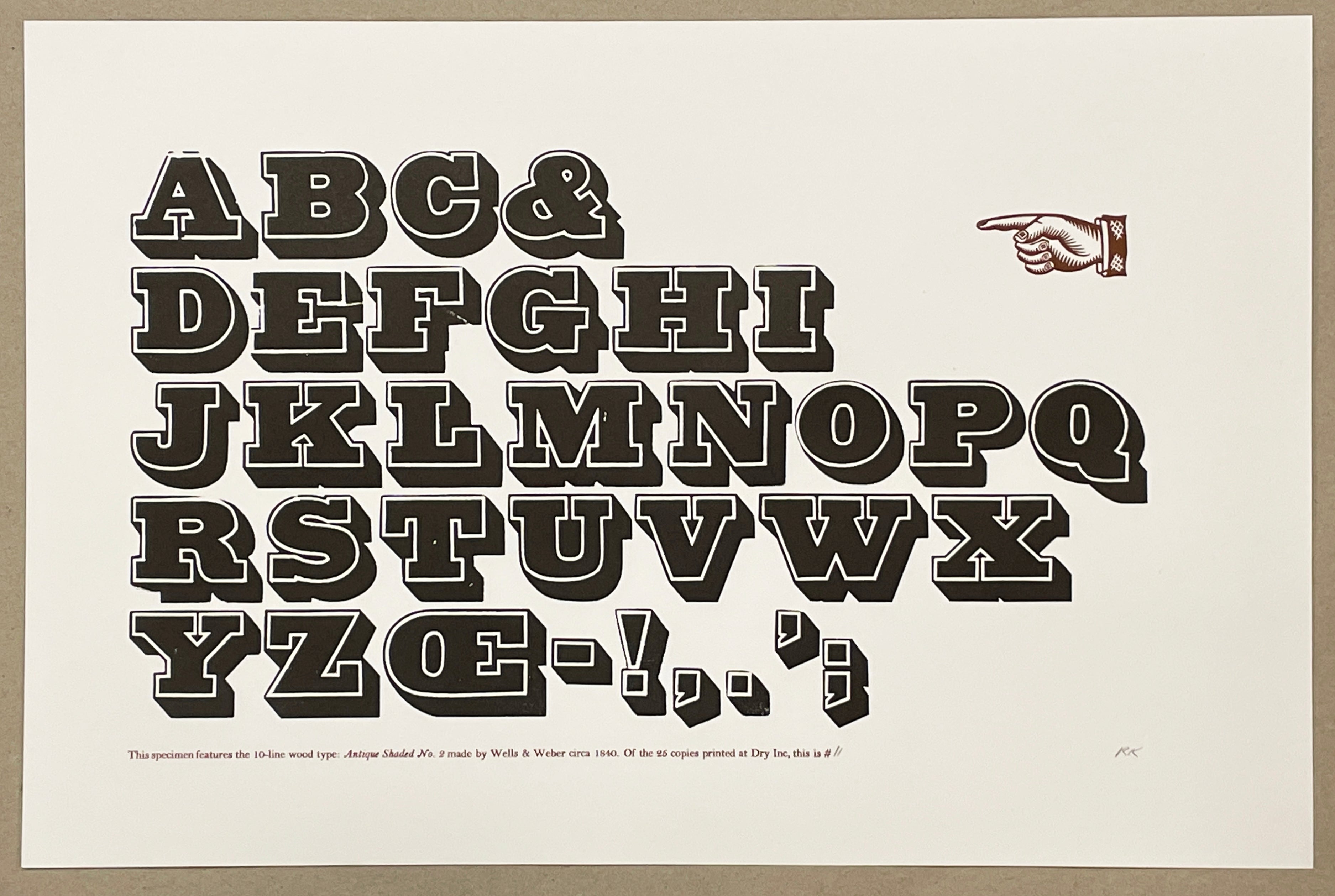 Antique Shaded No. 2 Wood Type Specimen – DRY Inc.