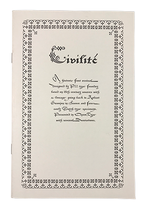 Civilite Specimen Booklet – DRY Inc.